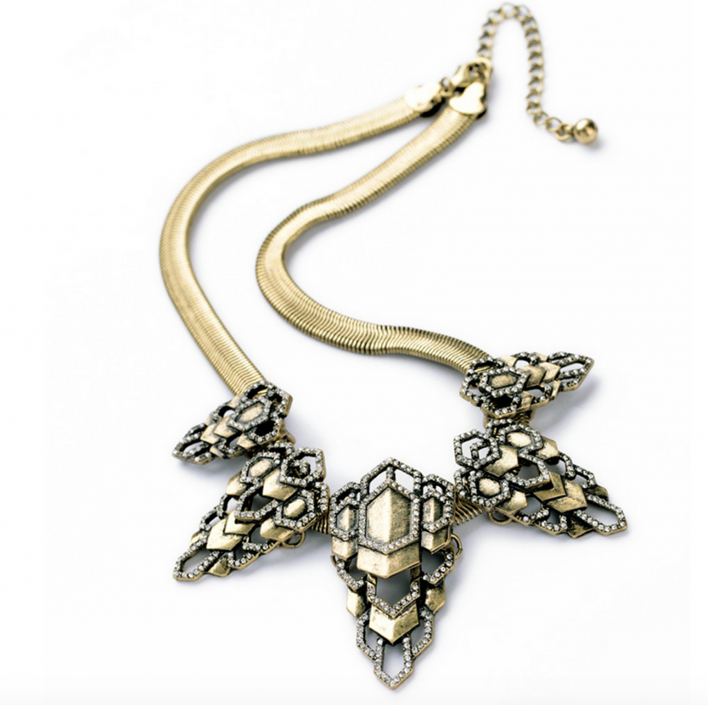 Mixed Metals Statement Necklace - Modern Jewelry