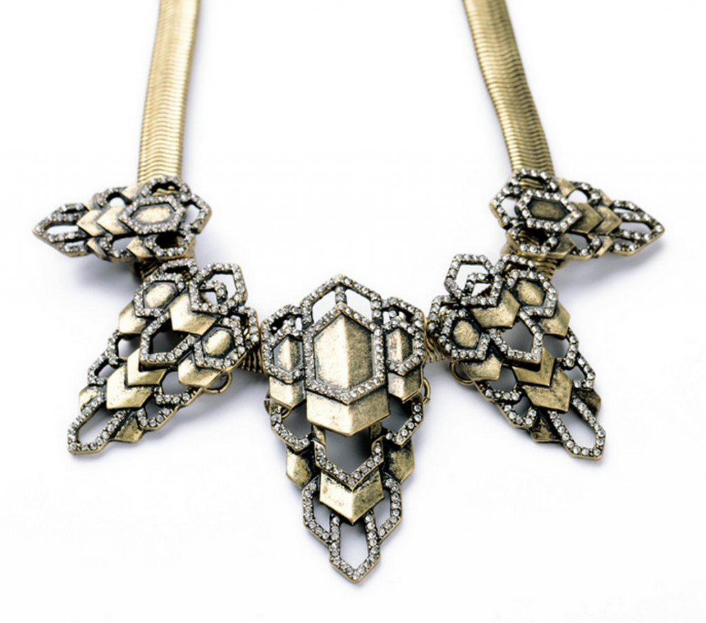 Mixed Metals Statement Necklace - Modern Jewelry