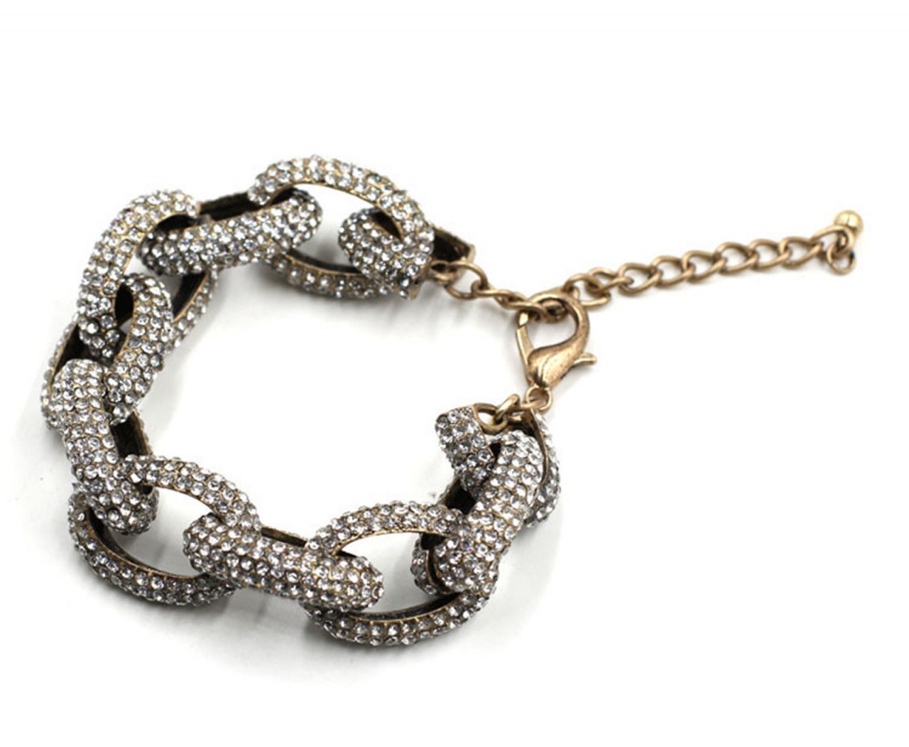 Chain Link Pave Stone Bracelet - Hello Supply Modern Jewelry