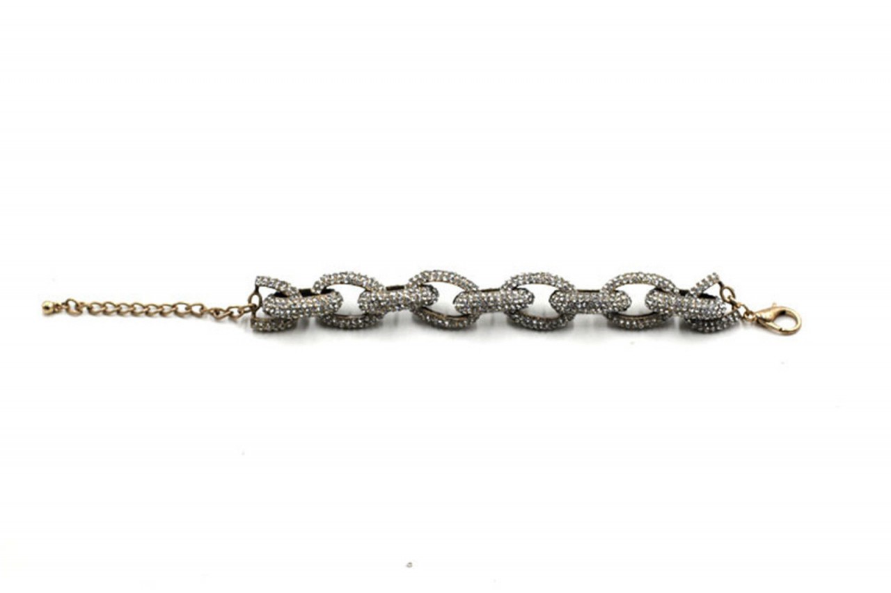 Chain Link Pave Stone Bracelet - Hello Supply Modern Jewelry